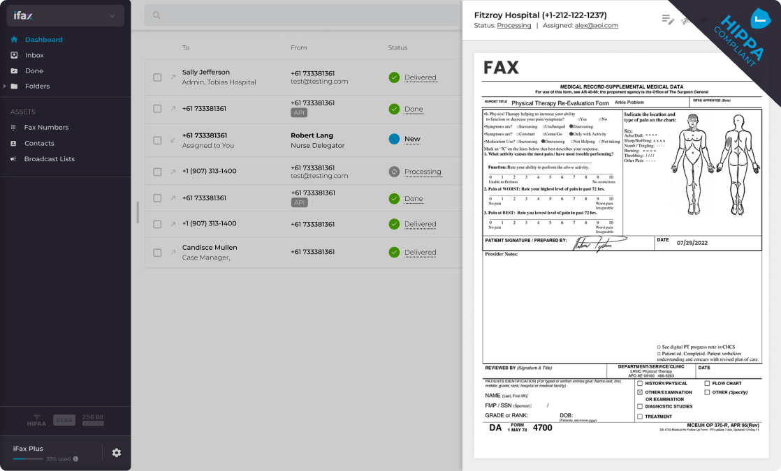 Online fax service. Secure. HIPAA compliant. Effortless. | iFax