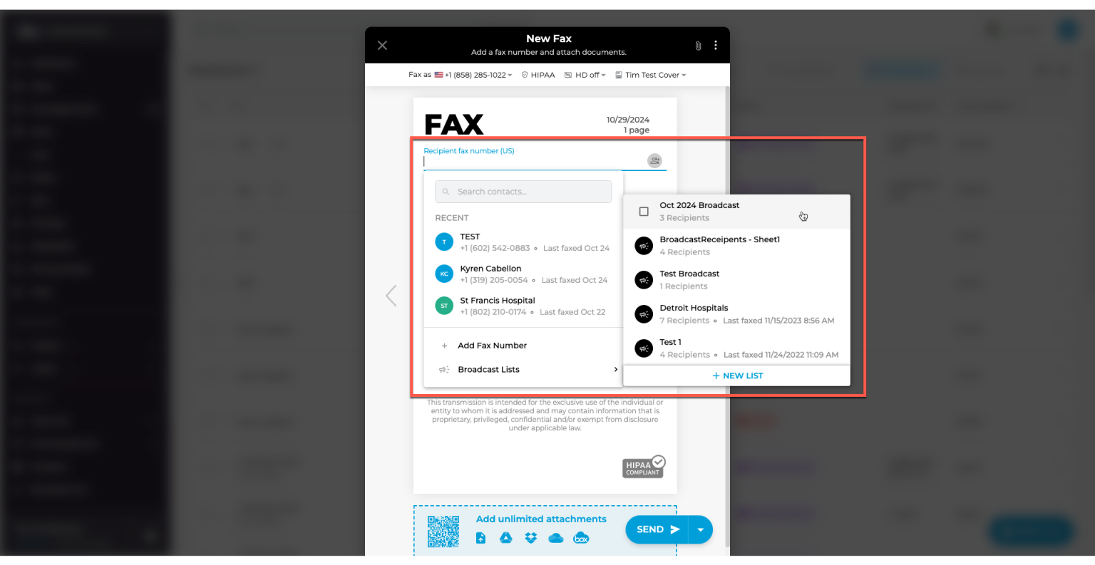 How to Send a Fax to multiple recipients in bulk through Broadcast Fax ...