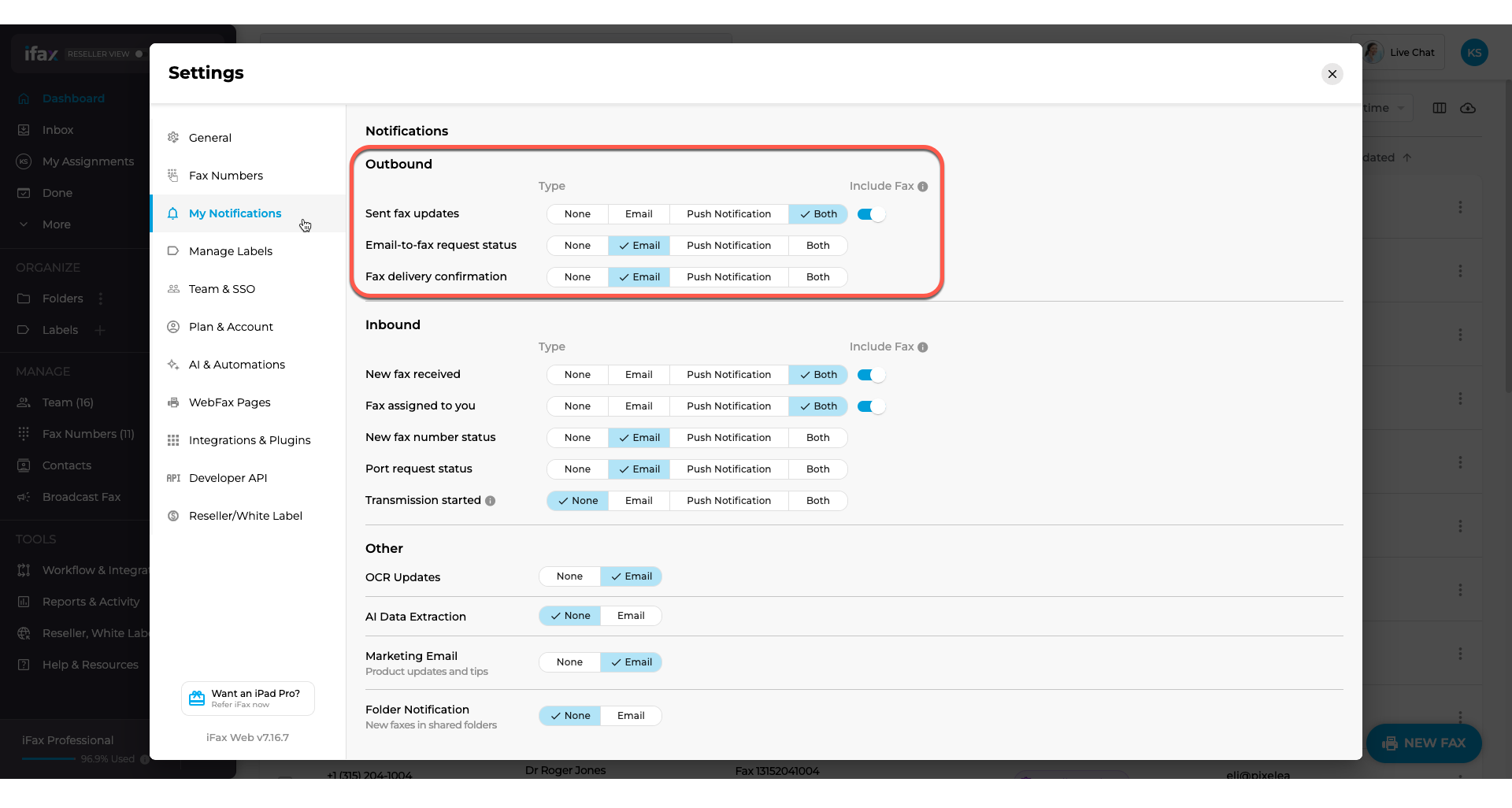 How to Enable Fax Notifications on iFax - iFax