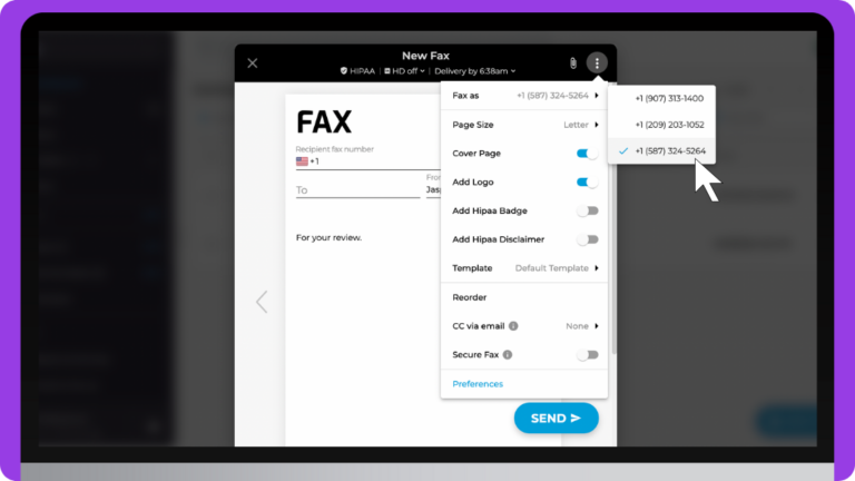 How to change the caller ID for outgoing faxes - iFax