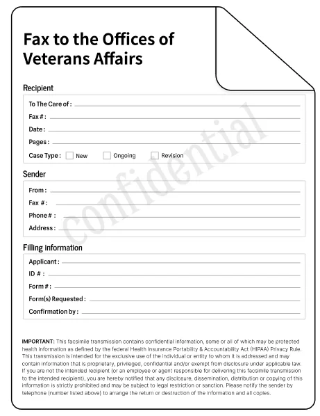Free Veterans Affairs Fax Cover Sheet Download - Secure Your Documents