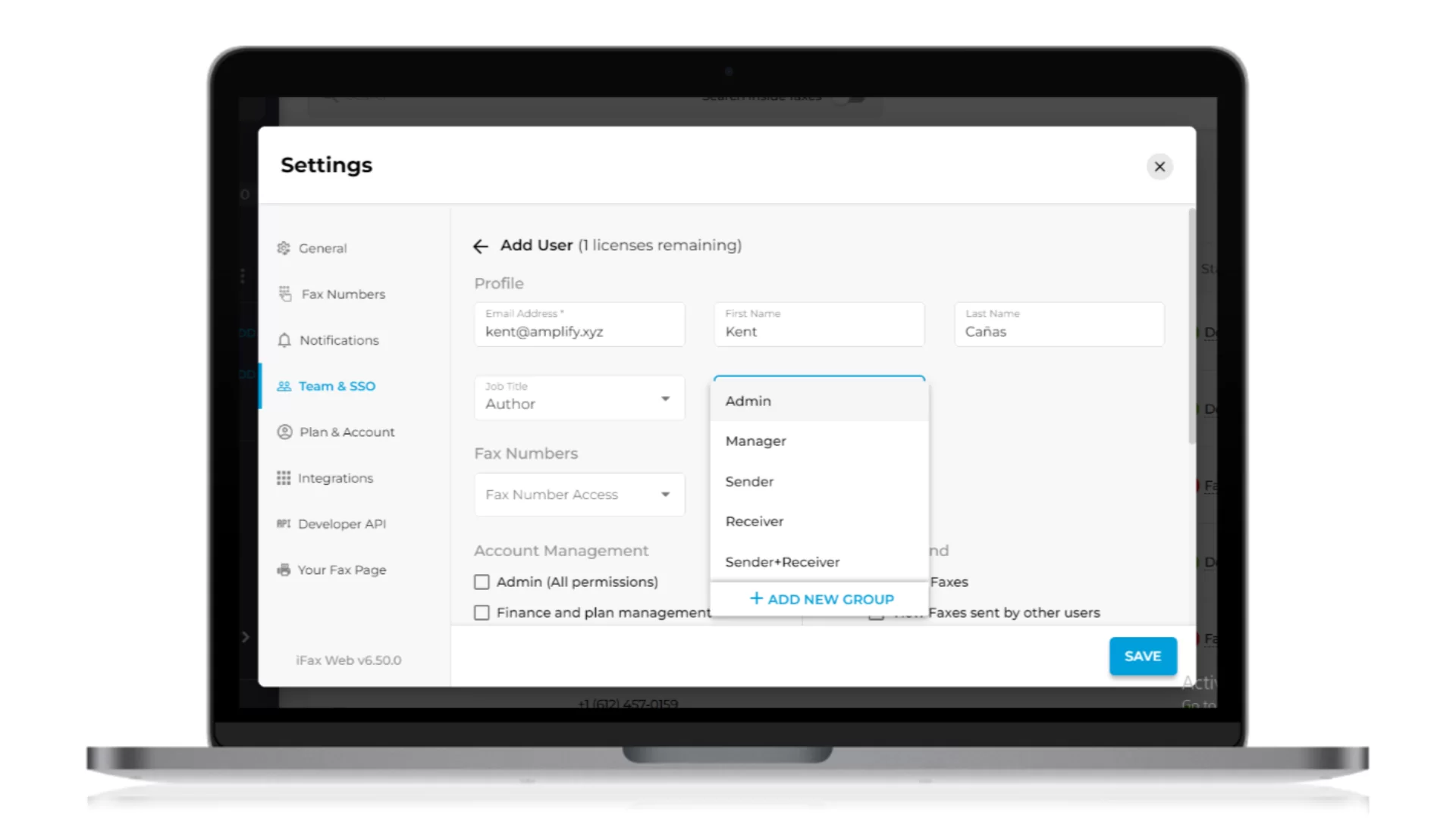 Fax Team Setup and Configuration - iFax