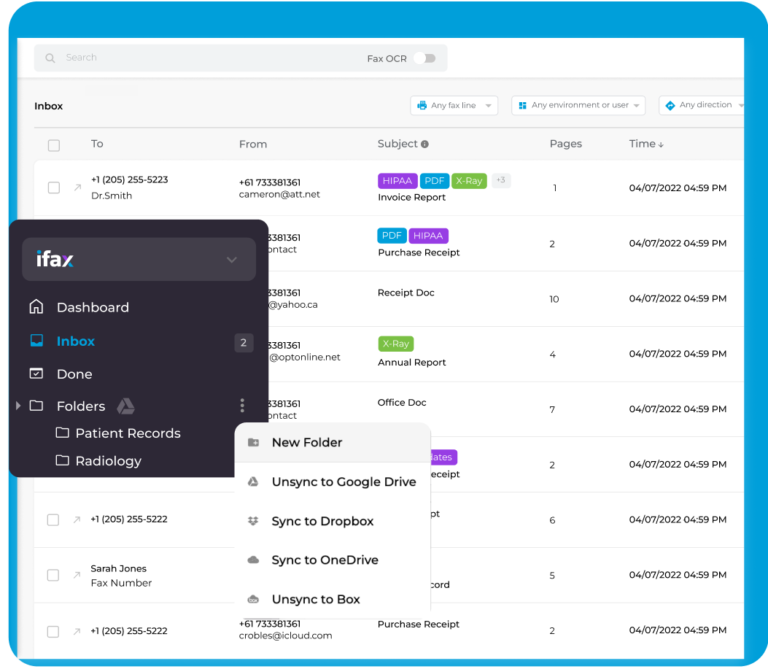 Fax Inbox by iFax – Secure & Organized Fax Management