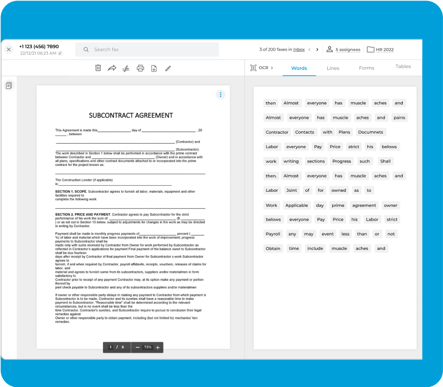 Fax OCR: Convert fax documents into machine-readable texts