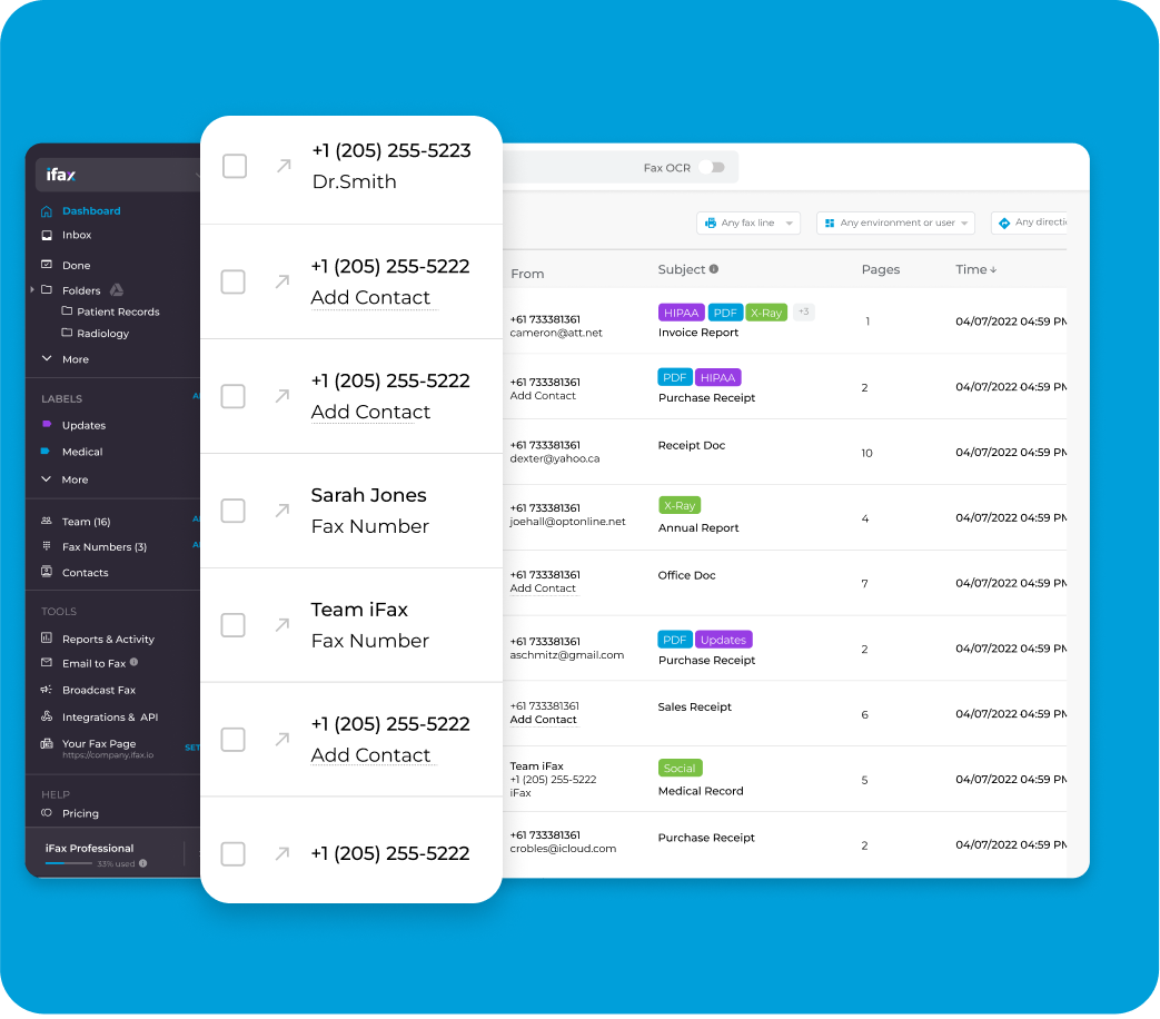 Fax Dashboard: Monitor Online Fax Activity - iFax