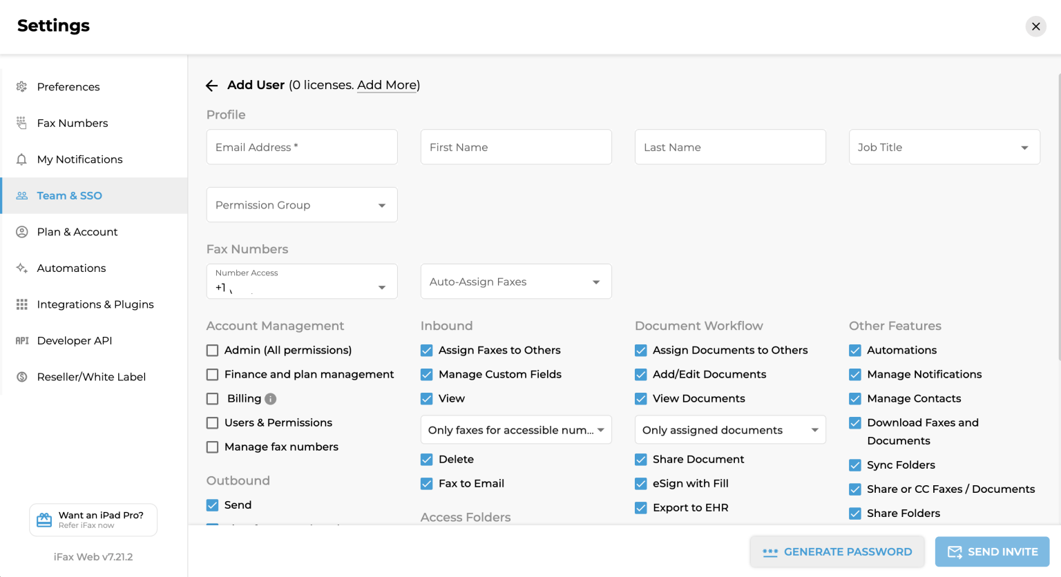Fax User Management: Managing User Accounts and Permissions