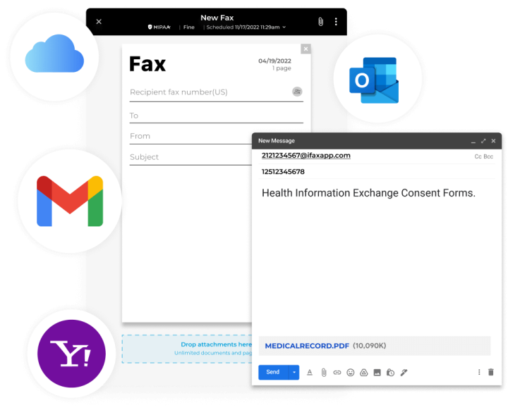 Email to Fax: Send Fax From Email Using Gmail, Outlook, iCloud, Yahoo Mail