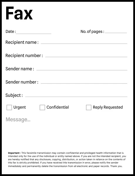 Fax Cover Sheet and Fax Cover Pages [Free Templates]